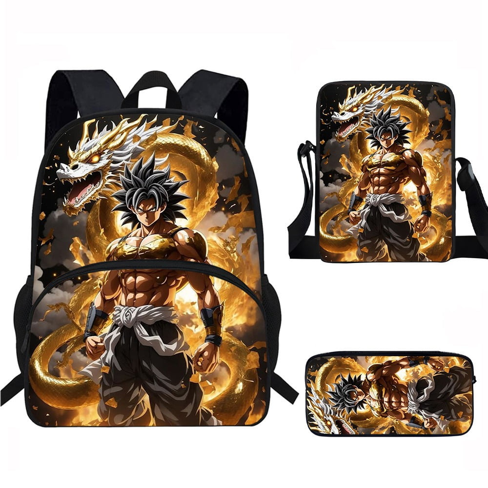 Dragon Ball Goku Backpack Anime Backpack Set 3D Print Casual Student ...