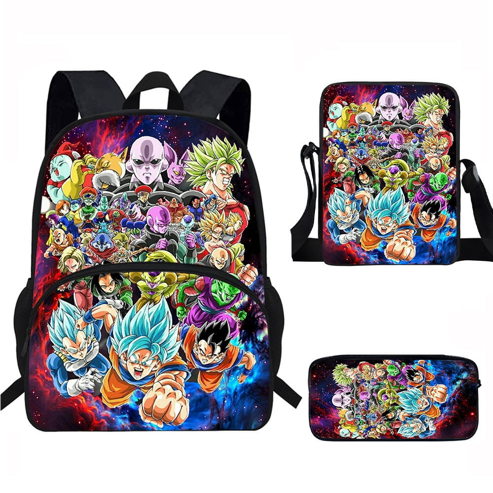 Dragon Ball Goku Backpack Anime Backpack Set 3D Print Casual Student ...