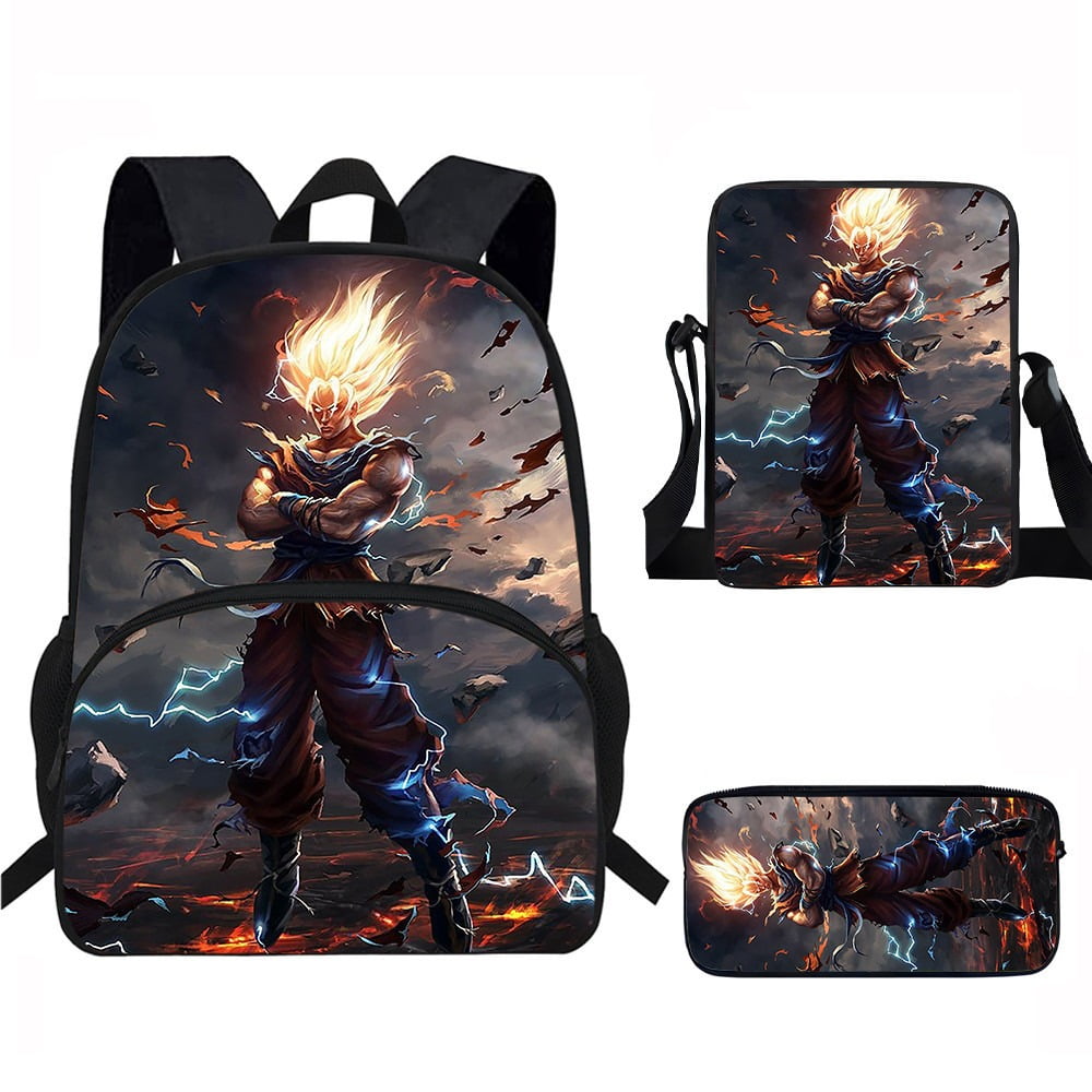 Dragon Ball Goku Backpack Anime Backpack Set 3D Print Casual Student ...