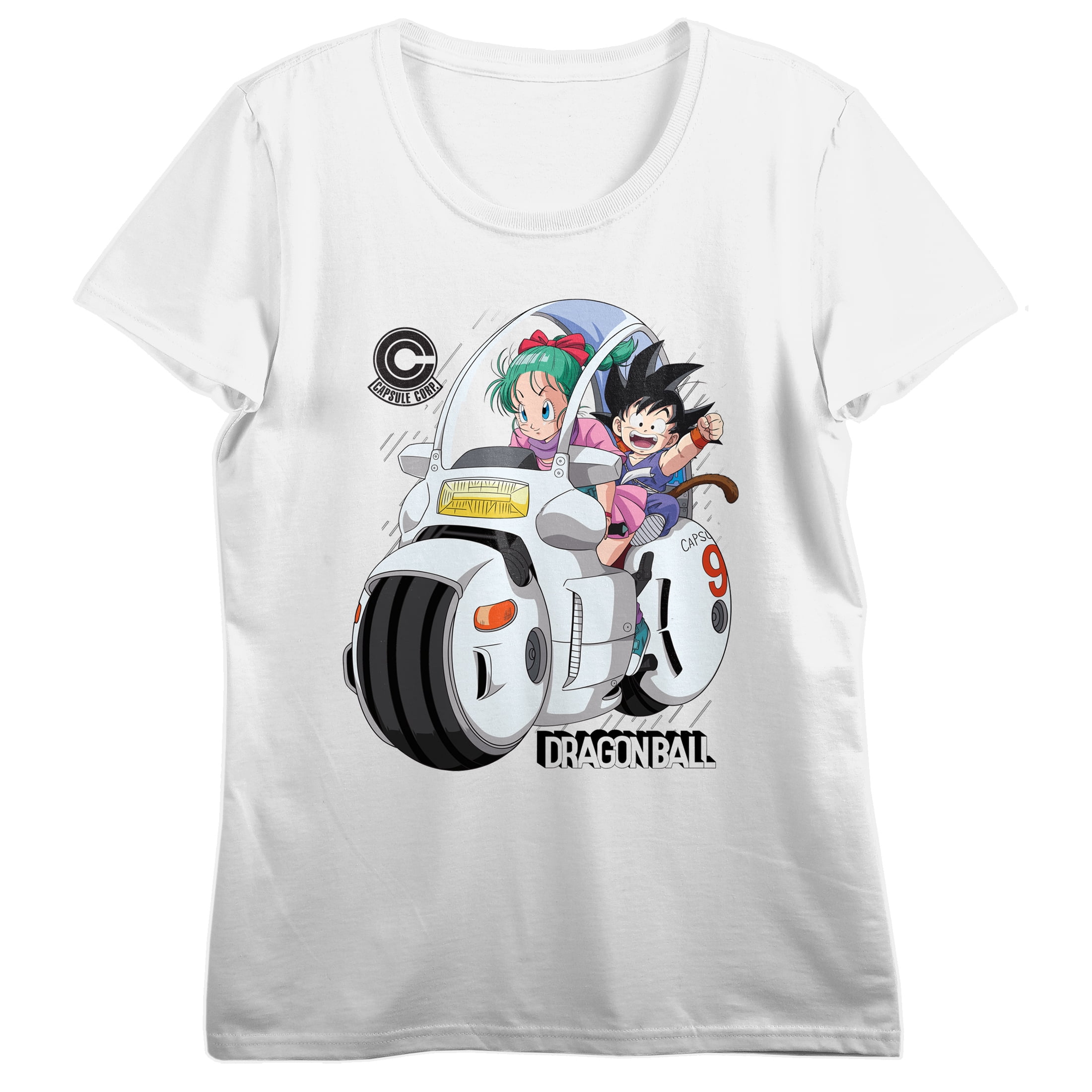 Dragon Ball Goku & Bulma Motorcycle Ride Crew Neck Short Sleeve Women's ...