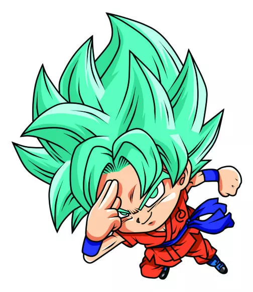 Dragon Ball Goku Chibi Stickers Phone Decal Water Bottle Stickers Car ...