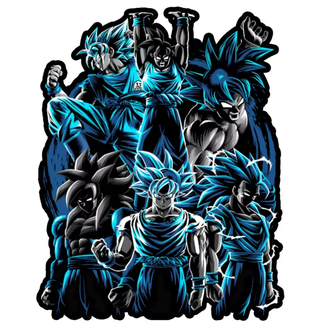 Dragon Ball Goku Evolutions Stickers Phone Decal Water Bottle Stickers ...