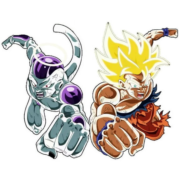 Dragon Ball Goku & Frieza Tag Team Stickers Phone Decal Water Bottle ...