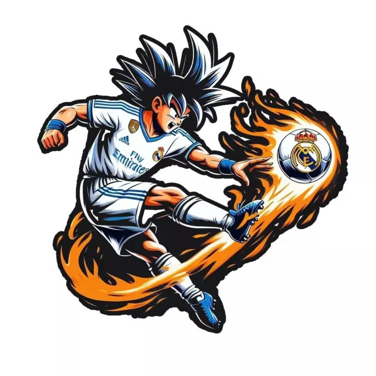 Dragon Ball Goku Real Madrid Stickers Phone Decal Water Bottle Stickers ...
