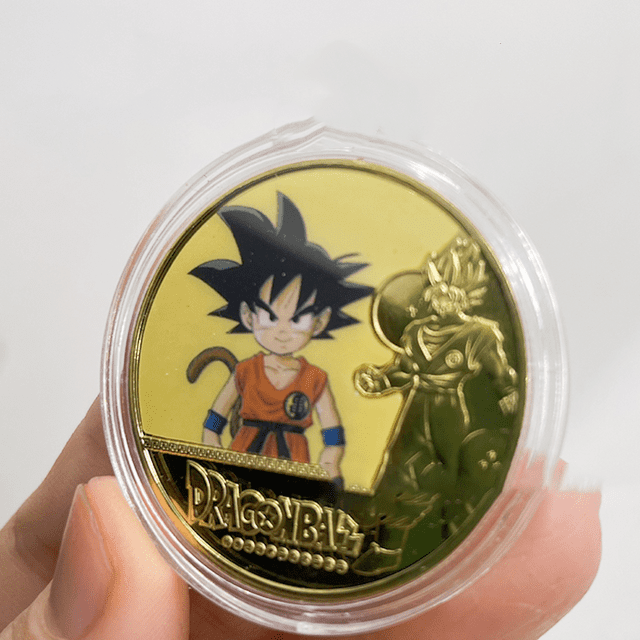 Dragon Ball Gold Plated Gold Coin Son Goku Vegeta Commemorative Coins ...