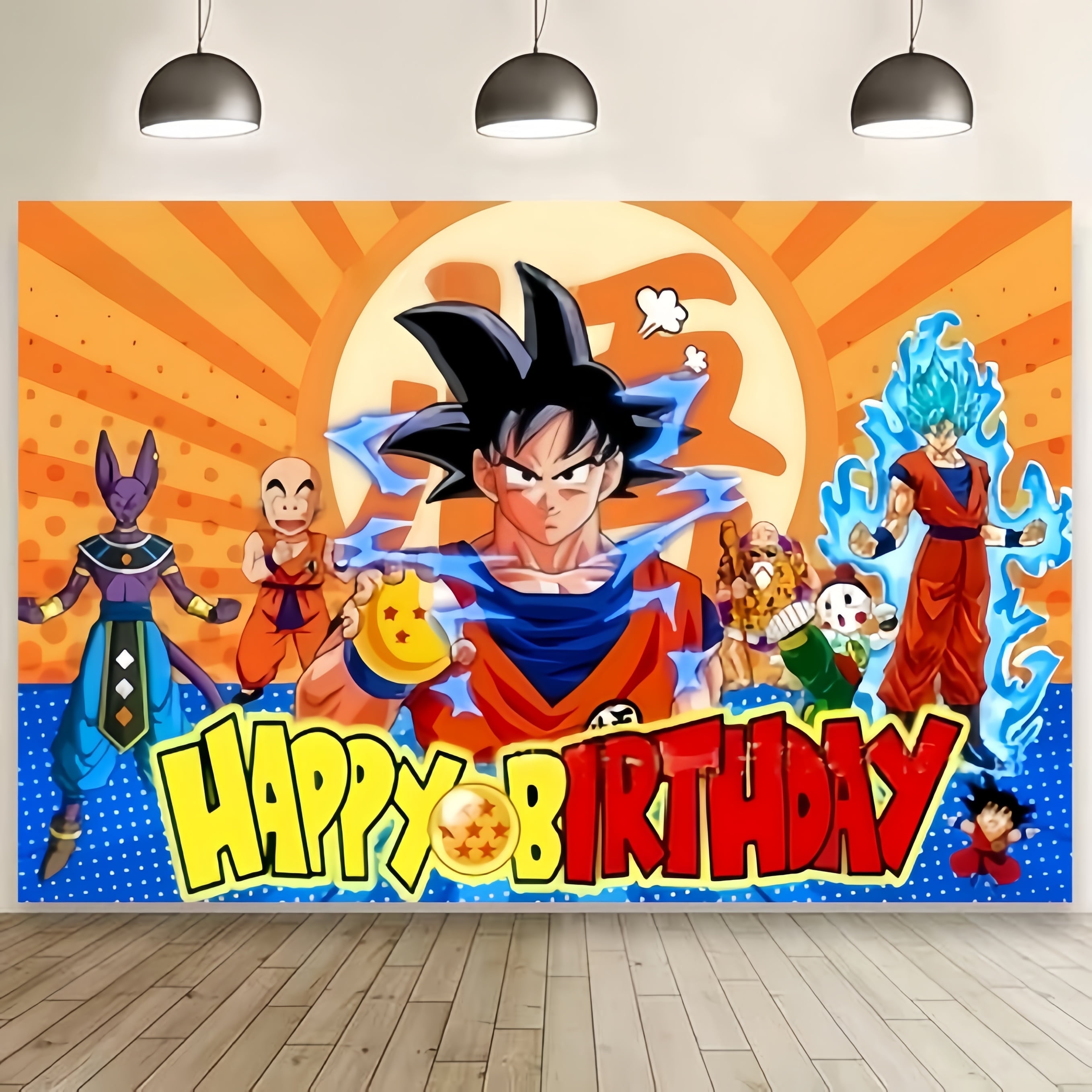 Dragon-Ball Happy Birthday Anime Cartoon Theme Backdrops Banner ...
