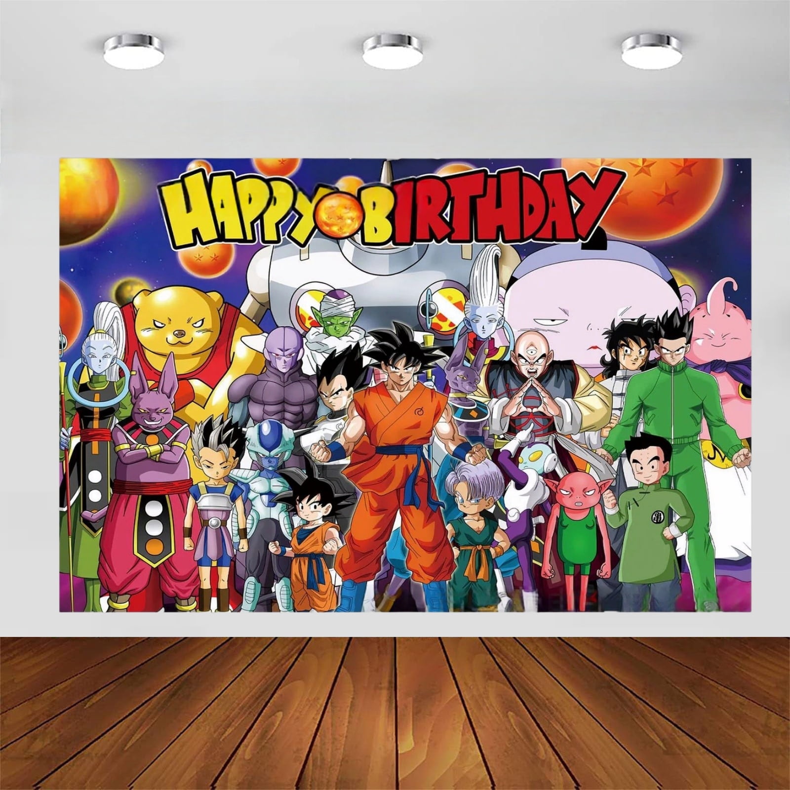 Dragon-Ball Happy Birthday Anime Cartoon Theme Backdrops Banner ...