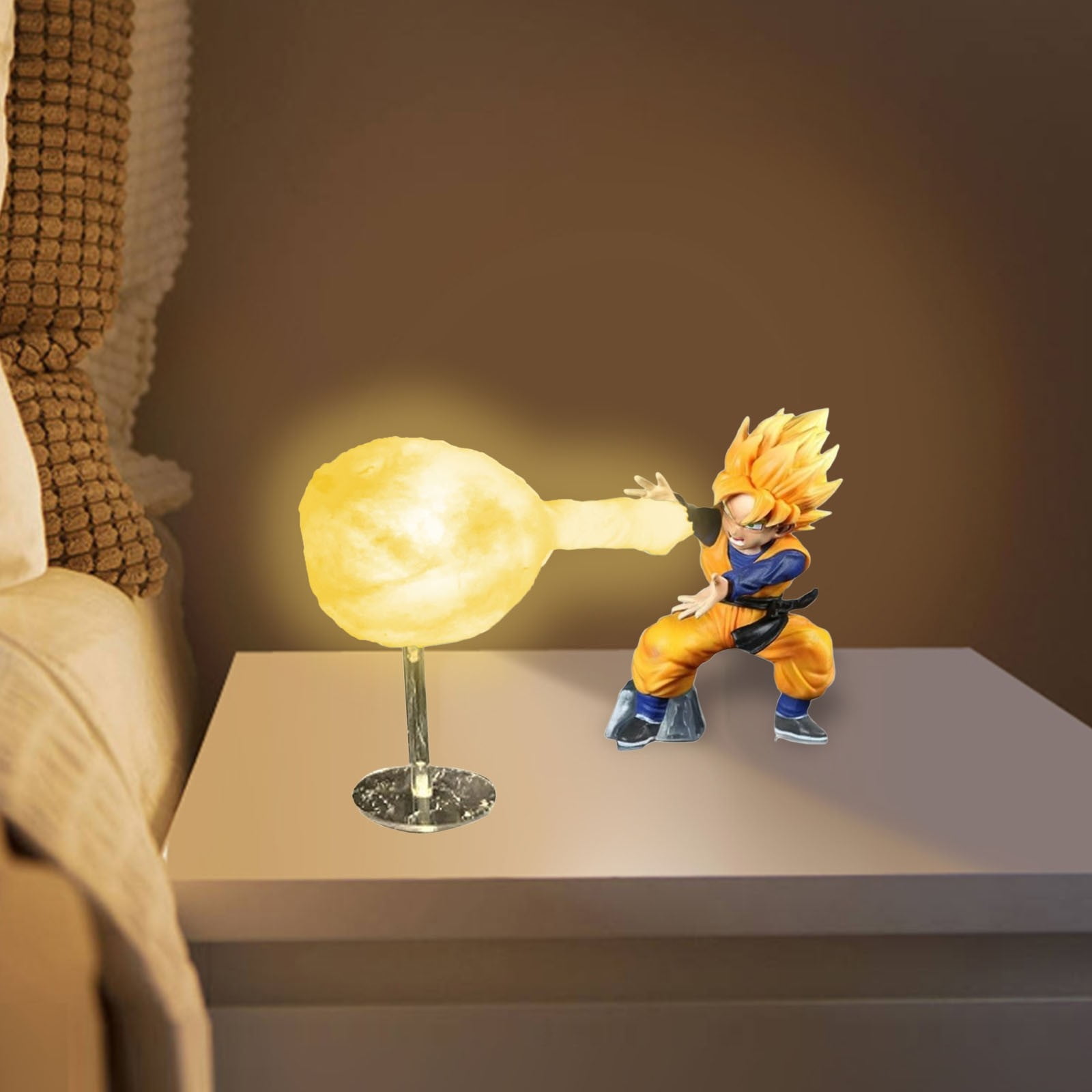 Dragon Ball LED Night Light - Super Saiyan Son Goku Launching Teleport ...