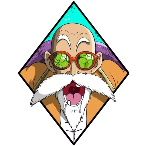 Dragon Ball Master Roshi Girls Stickers Phone Decal Water Bottle ...
