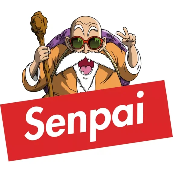 Dragon Ball Master Roshi Senpai Stickers Phone Decal Water Bottle ...