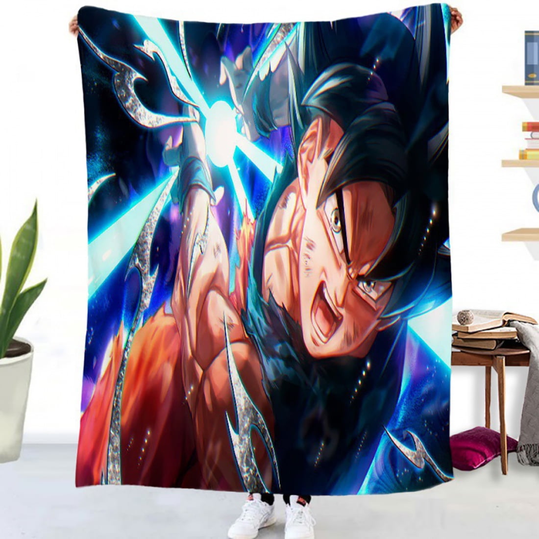 Dragon Ball Pattern Anime Blanket Soft Double-sided Flannel Fleece Bed ...
