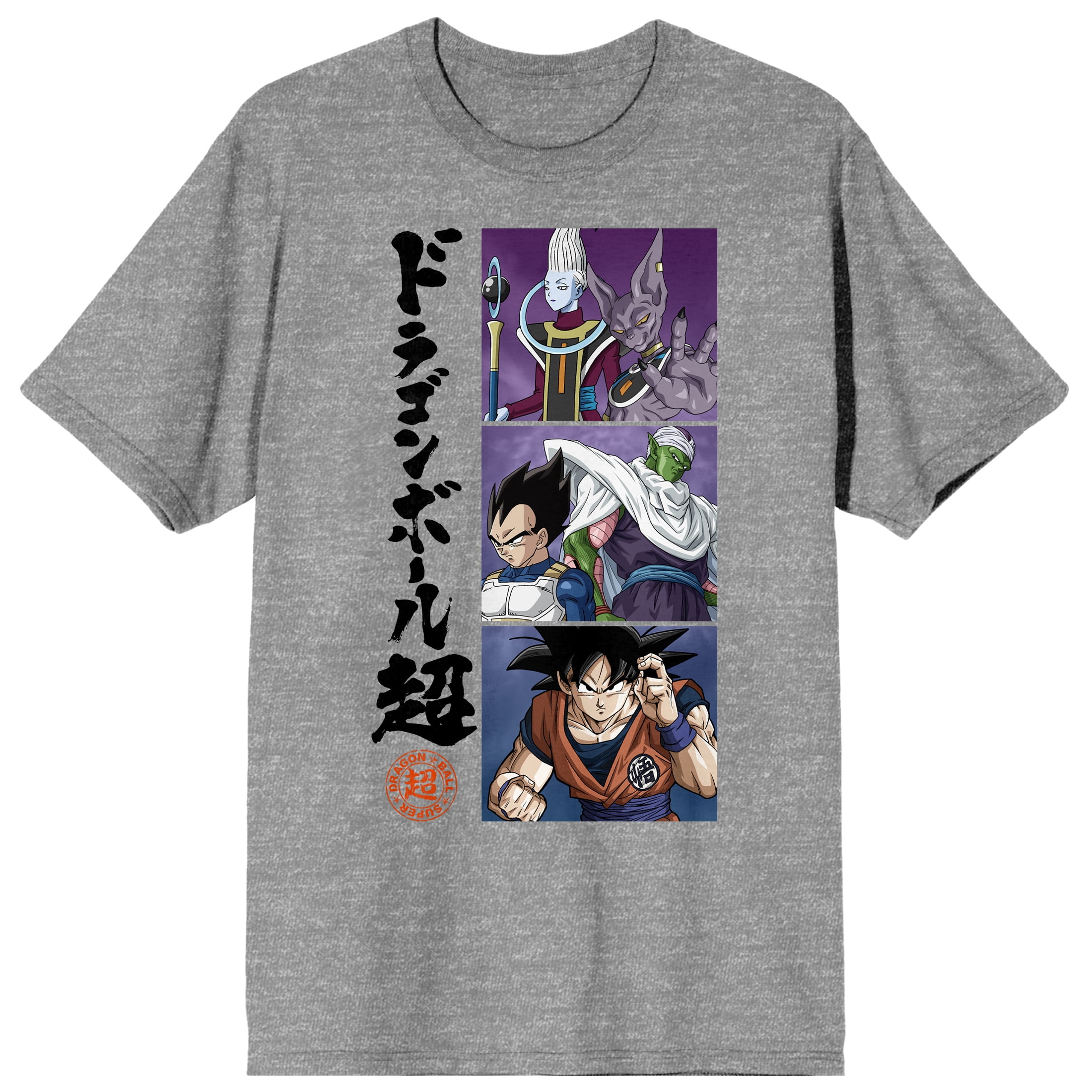 Dragon Ball Super Character Panels Crew Neck Short Sleeve Athletic ...