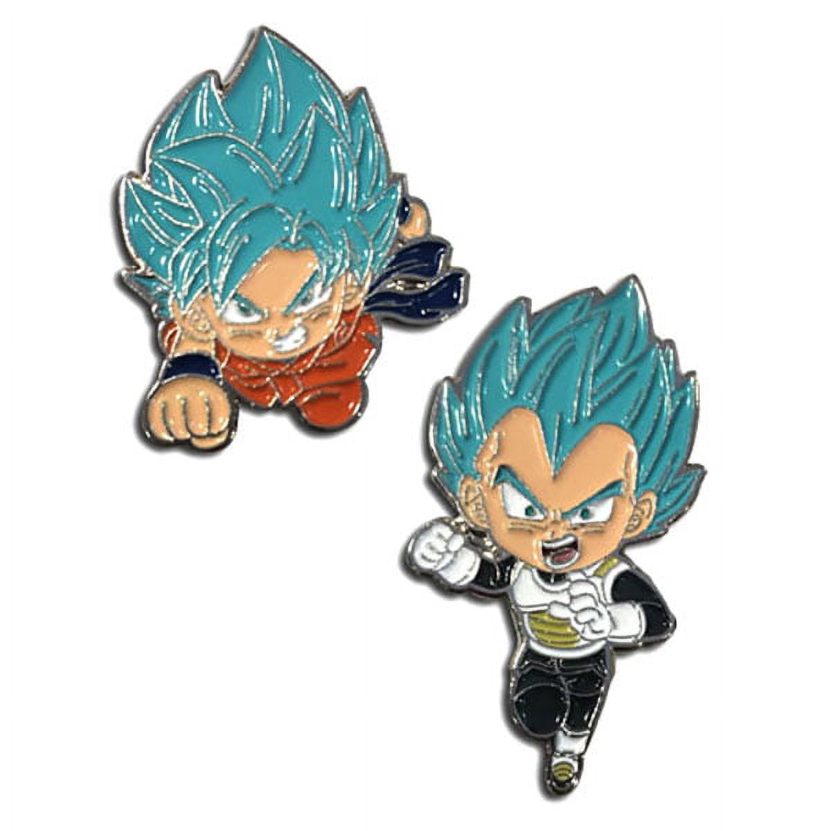 Dragon Ball Super Dragon Ball Z SSGSS Goku & SSGSS Vegeta Metal Pins ...