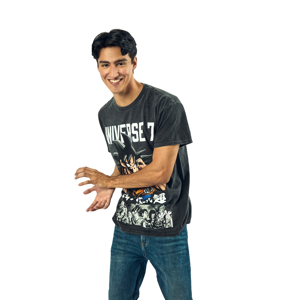 Dragon Ball Super Oversized Universe 7 Goku Crew Neck Short Sleeve Men ...