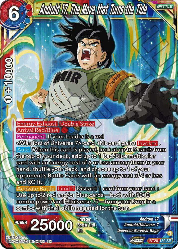 Dragon Ball Super Power Absorbed Super Rare Android 17, The Move that ...