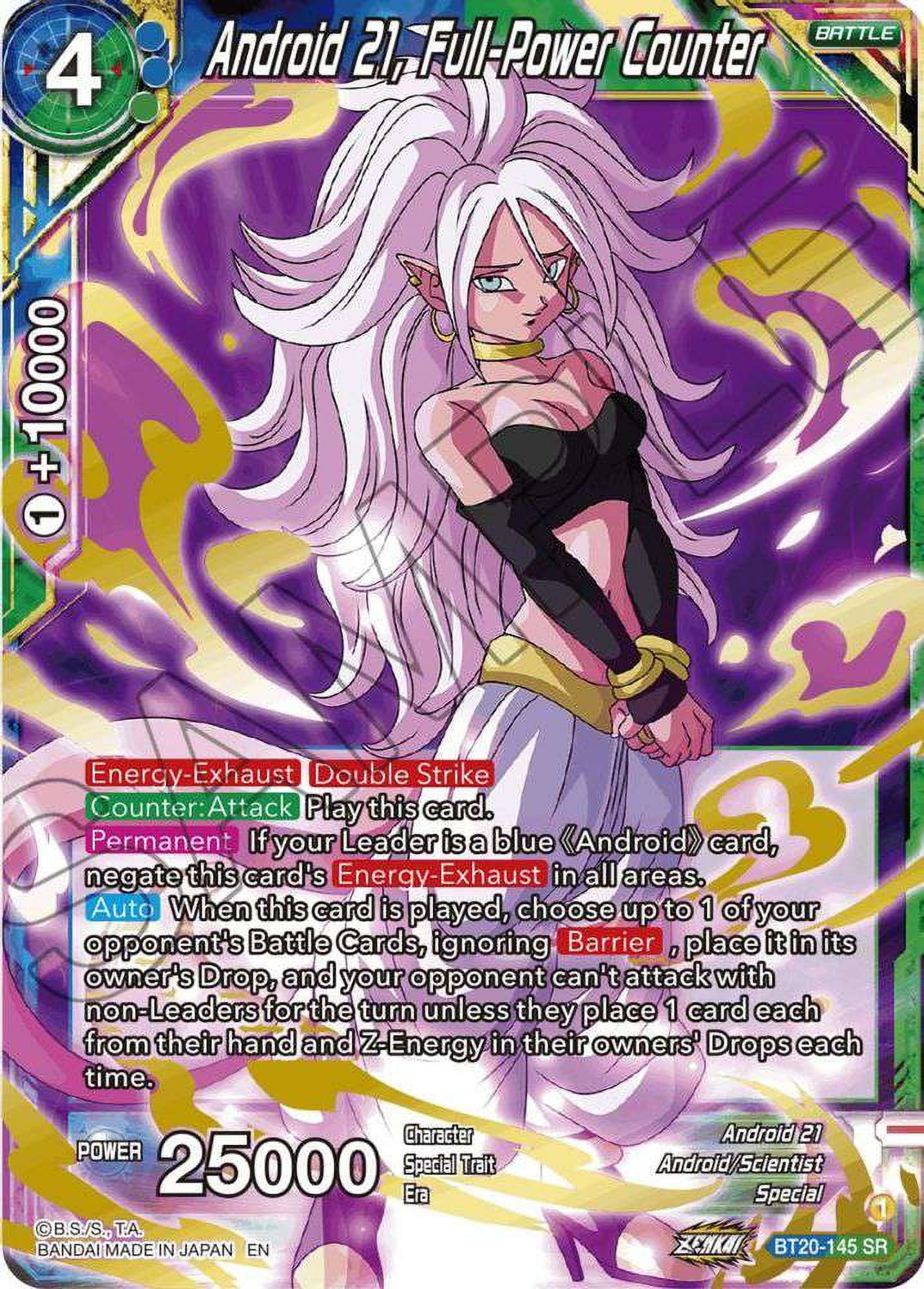 Dragon Ball Super Power Absorbed Super Rare Android 21, Full-Power Counter BT20-145 - Walmart.com
