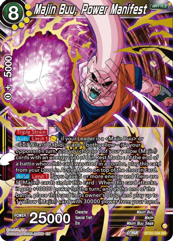 Dragon Ball Super Power Absorbed Super Rare Majin Buu, Power Manifest ...