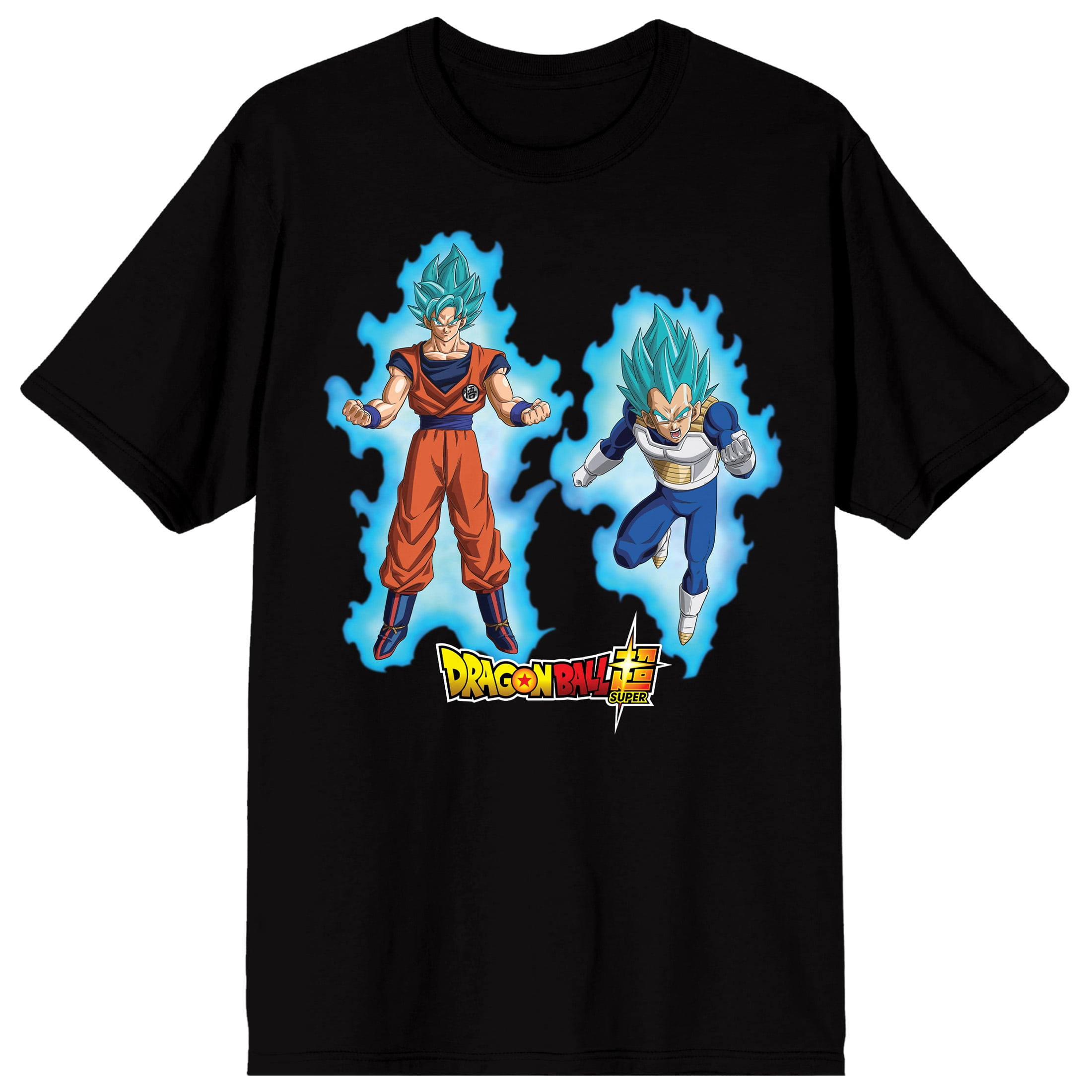 Dragon Ball Super Super Saiyan Goku & Vegeta Men's Black Crew Neck ...
