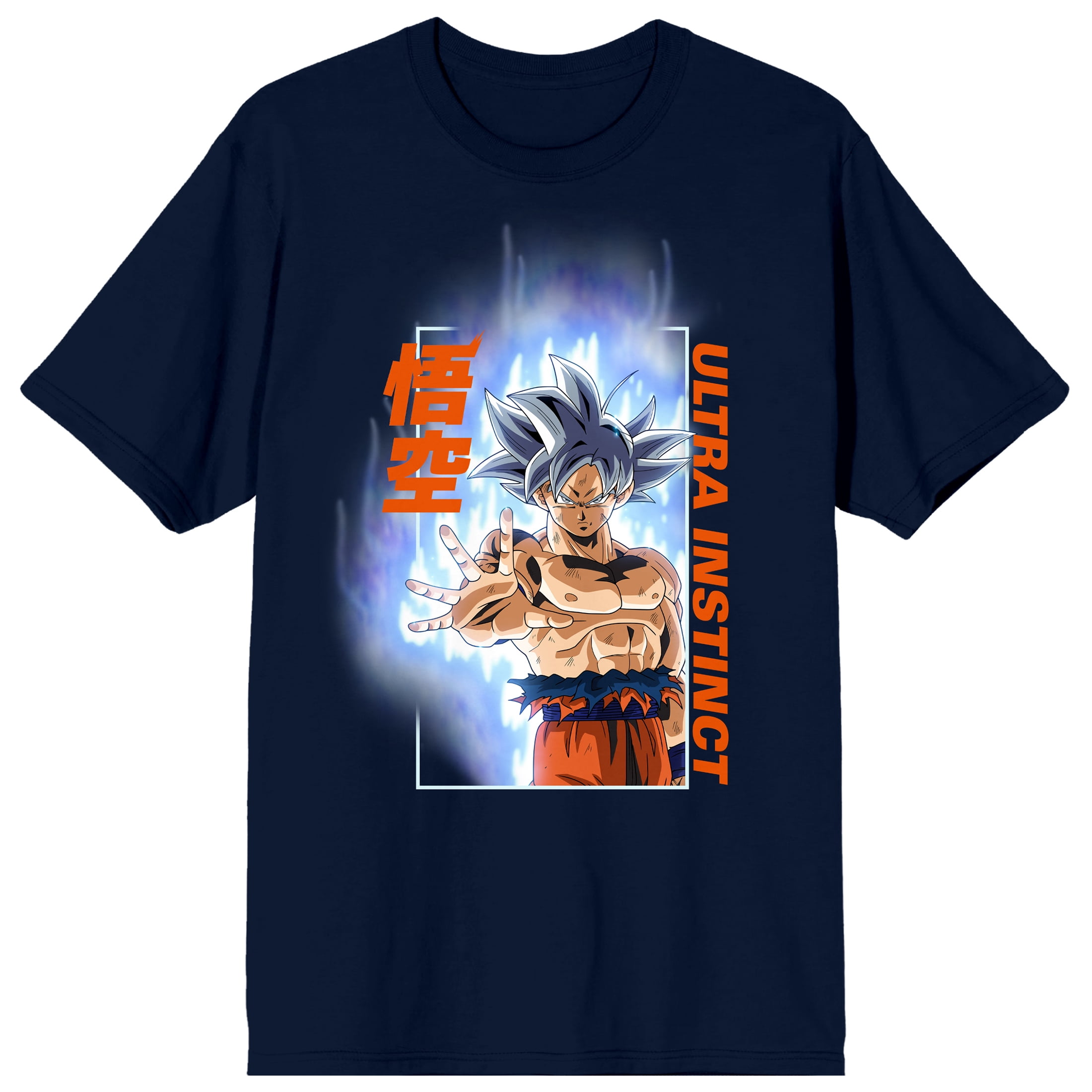 Dragon Ball Super Ultra Instinct Goku Adult Navy Crew Neck Short Sleeve T-shirt-XL - Walmart.com