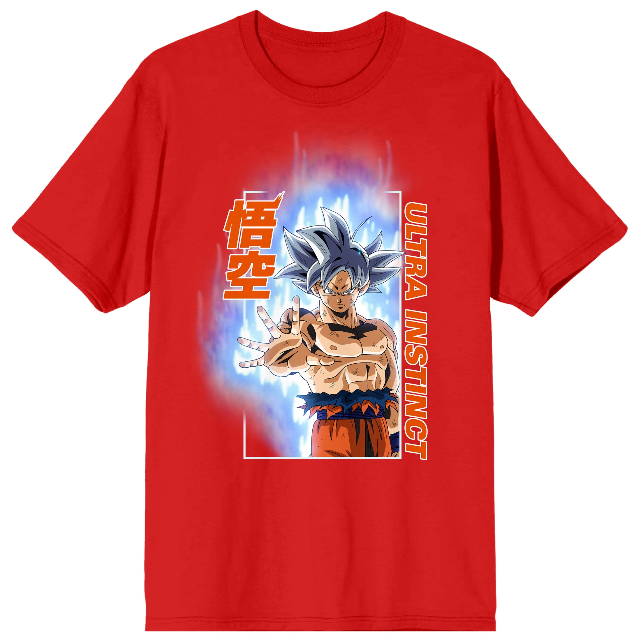 Dragon Ball Super Ultra Instinct Goku Adult Red Crew Neck Short Sleeve ...