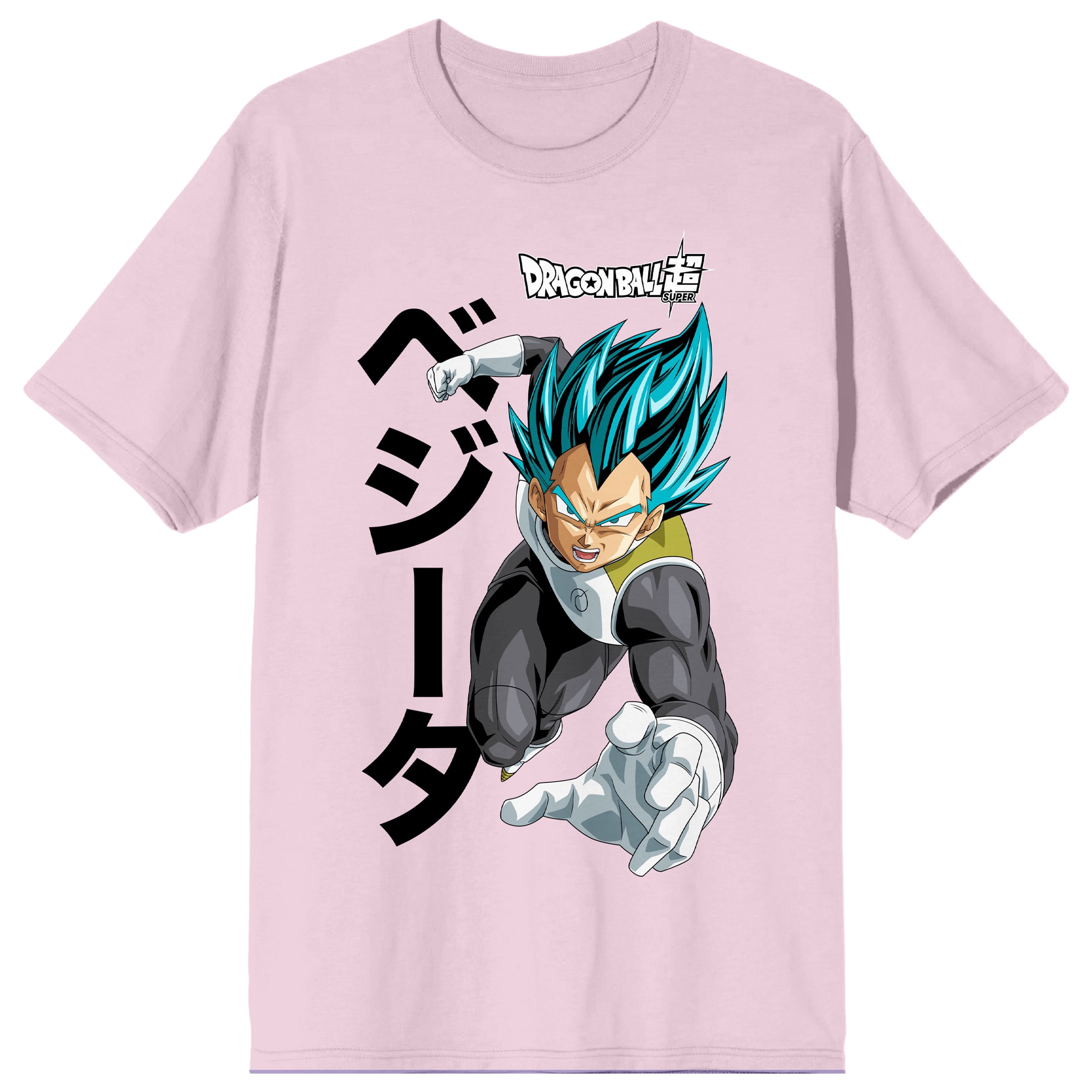 Dragon Ball Super Vegeta Kanji Men's Cradle Pink Crew Neck Short Sleeve ...