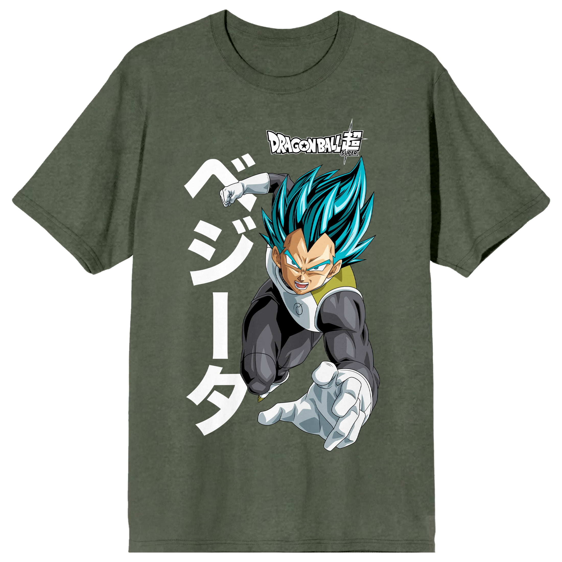 Dragon Ball Super Vegeta Kanji Men's Monterrey Heather Crew Neck Short ...
