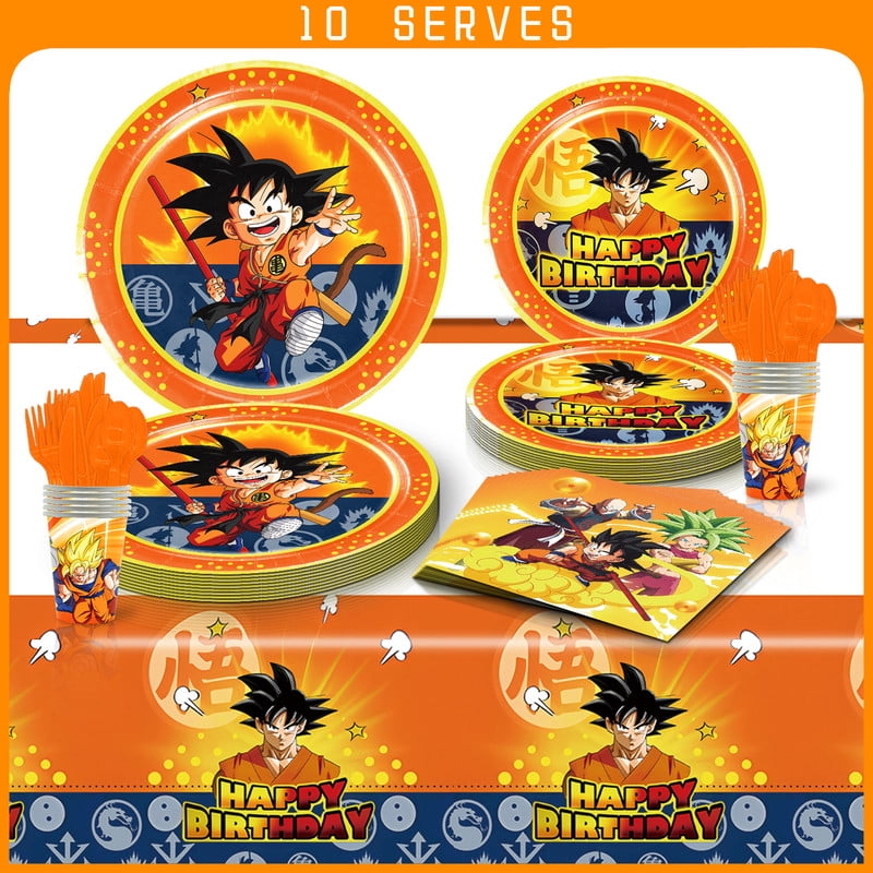 Dragon Ball Tableware Set Kits Cups Plates Party Supplies Birthday ...