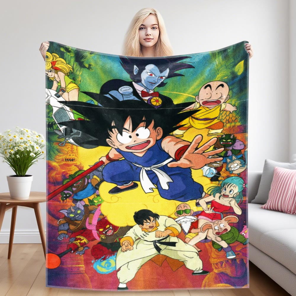 Dragon Ball Throw Blanket Gift Flannel Soft and Lightweight Microfiber ...