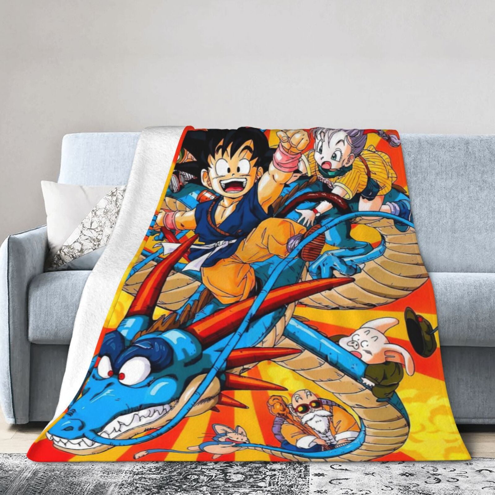 Dragon Ball Throw Blanket Kids Plush Blanket Ultra-Soft Micro Flannel ...