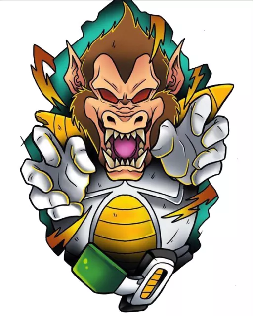 Dragon Ball Vegeta Ape Stickers Phone Decal Water Bottle Stickers Car ...