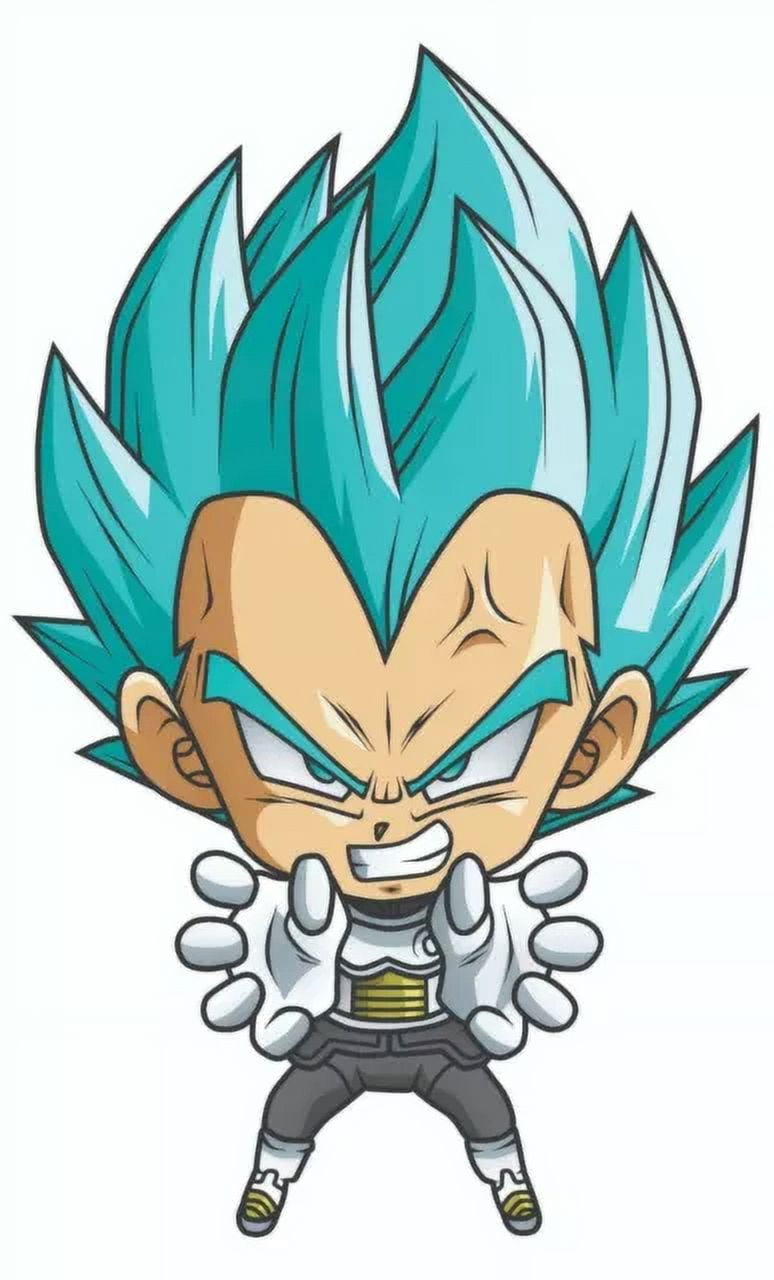 Dragon Ball Vegeta Chibi Stickers Phone Decal Water Bottle Stickers Car ...