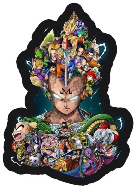 Dragon Ball Vegeta World Stickers Phone Decal Water Bottle Stickers Car ...