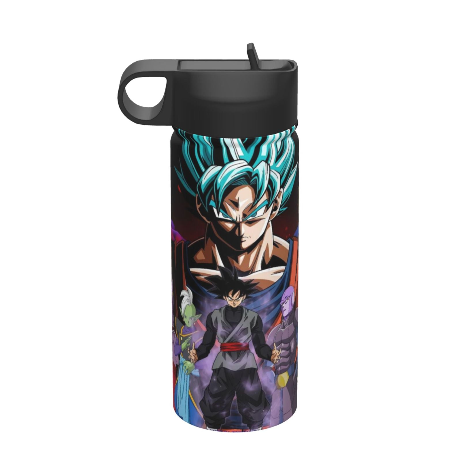 Dragon Ball Water Bottle with Straw Lid 18 oz Stainless Steel Vacuum ...