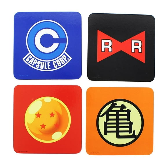 ABYstyle Officially Licensed Dragon Ball Z Set of 4 Coasters Anime ...