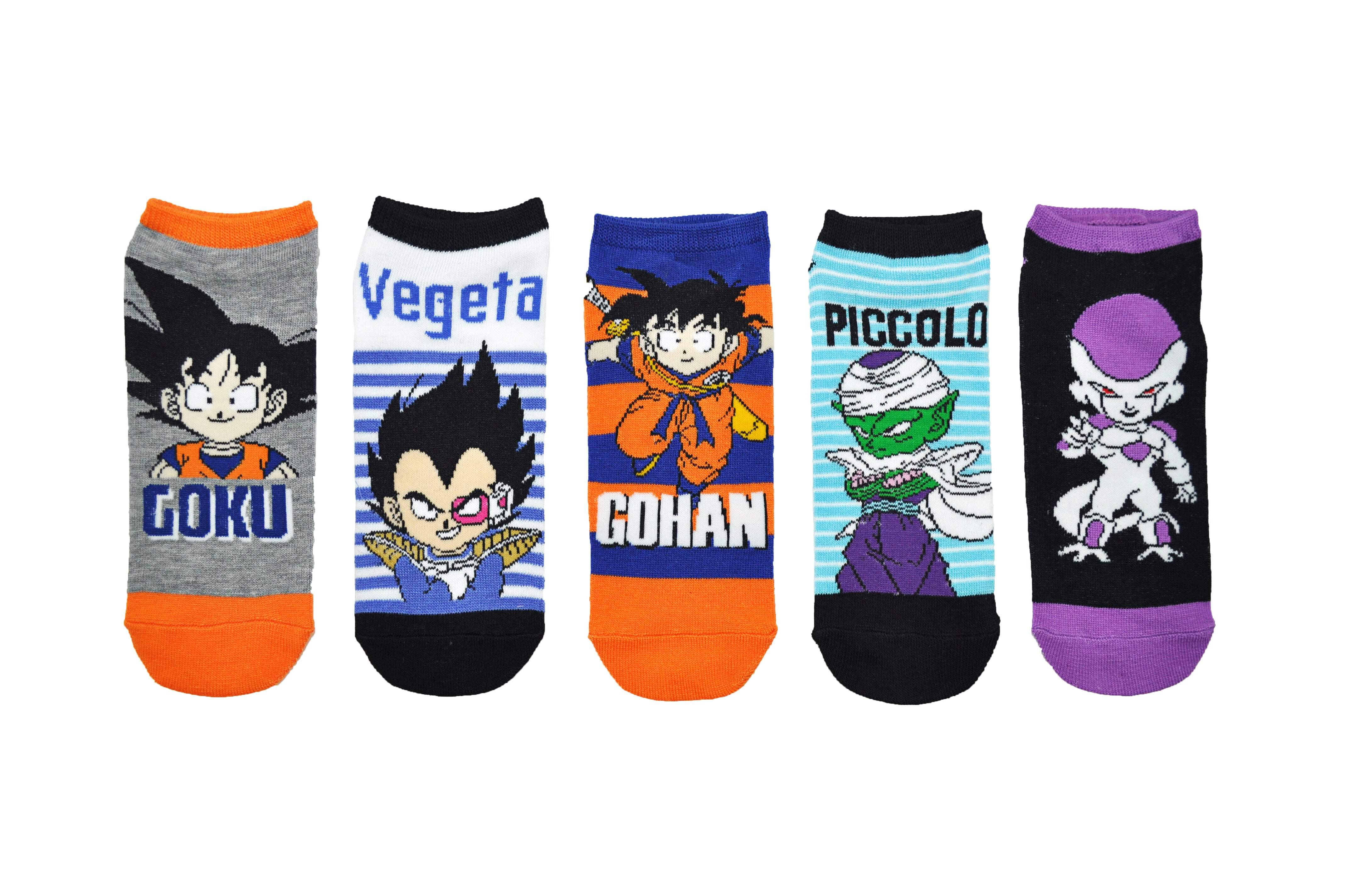 Dragon Ball Z Anime 5 Pair Pack Lowcut Socks with DBZ Characters ...