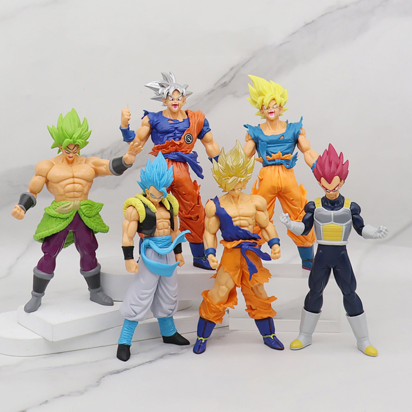 Dragon Ball Z Action Figure Set & 6pc 7.5-In Animated Action Statues ...