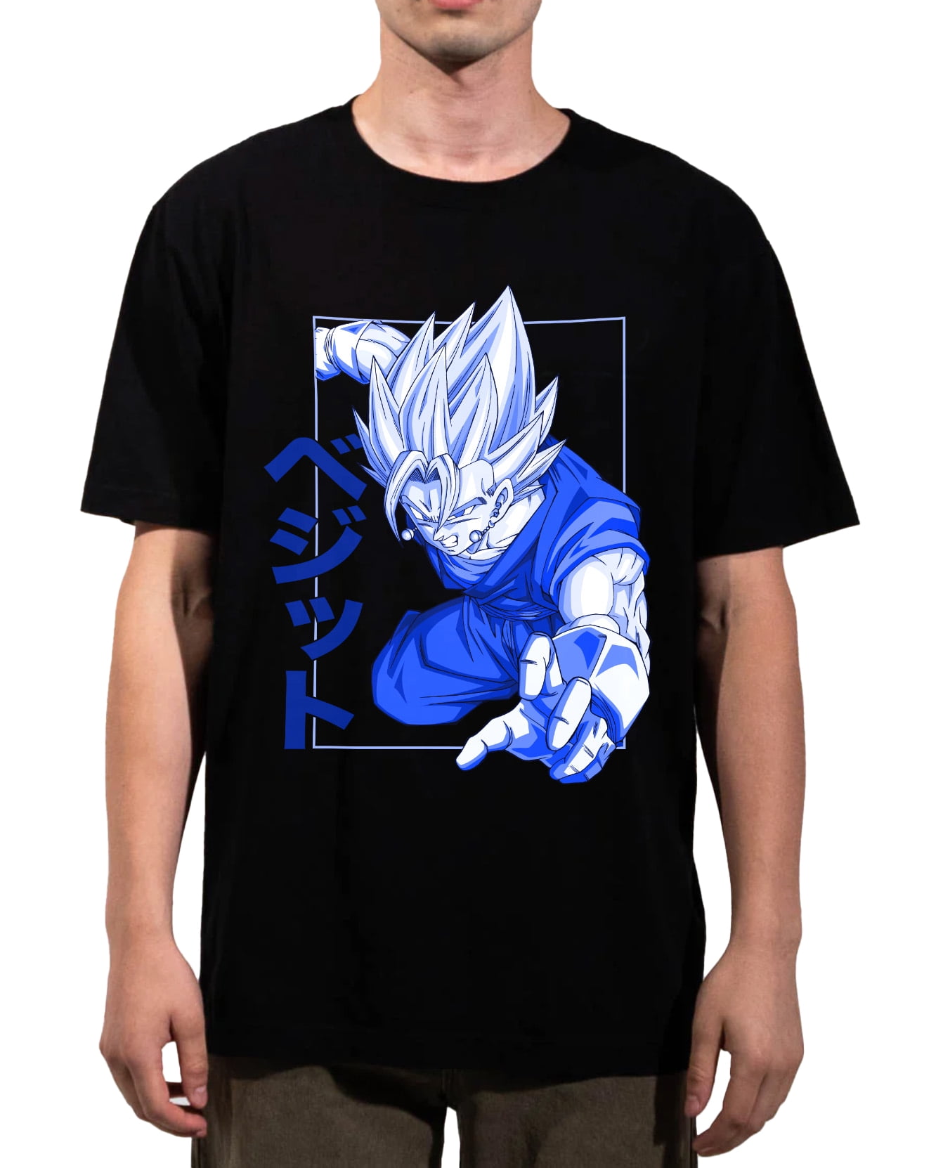Dragon Ball Z Adult Black Crew Neck Oversized Heavyweight Short Sleeve ...