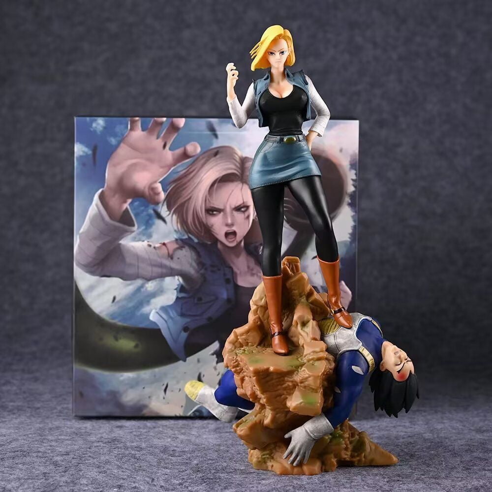 Dragon Ball Z Android 18 Vs Vegeta Anime Figure Gk Statue Model Pvc ...