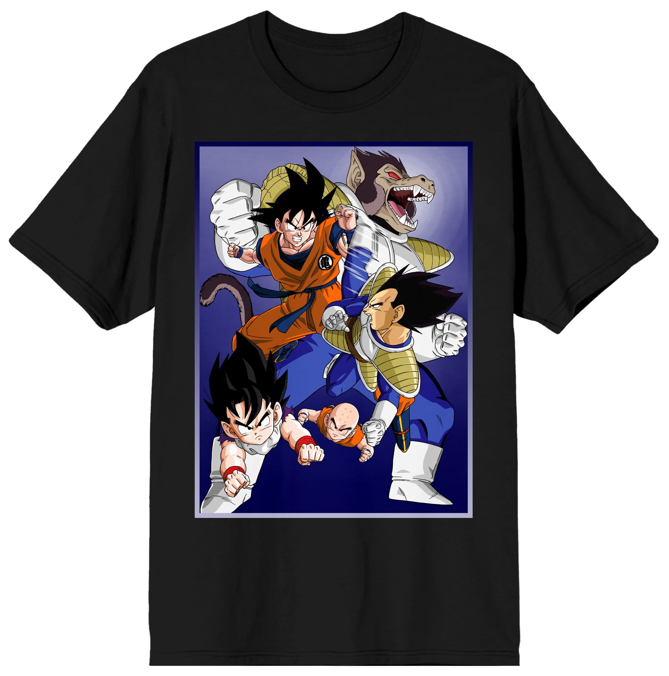 Dragon Ball Z Anime Cartoon Character Group Men's Short Sleeve Graphic ...