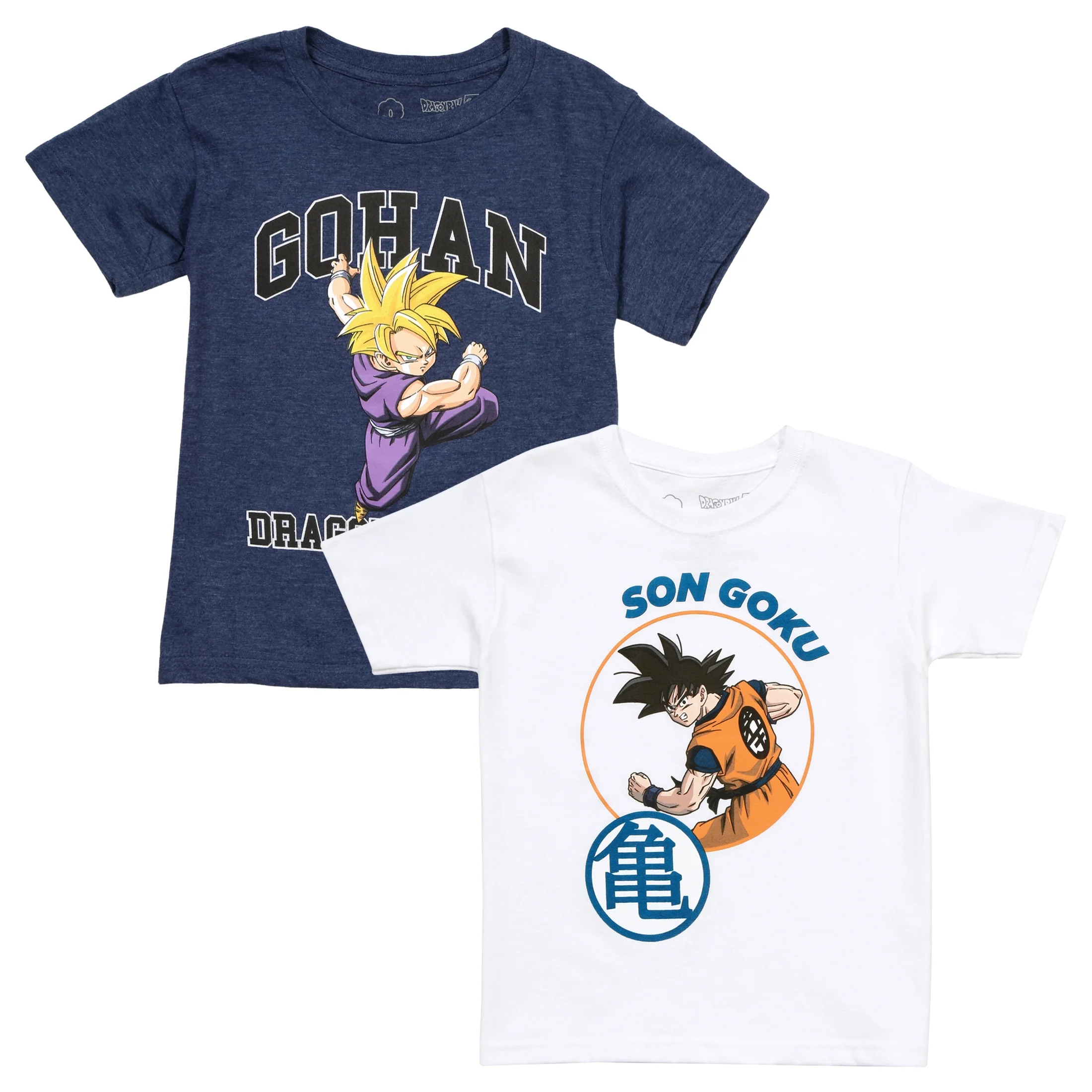 Dragon Ball Z Boy's Gohan & Goku Graphic Tees, 2-Pack, Sizes XS-2XL ...