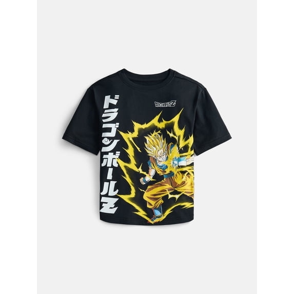 Dragon Ball Z Boys' Front Back Graphic Tee with Short Sleeves, Sizes 4 ...