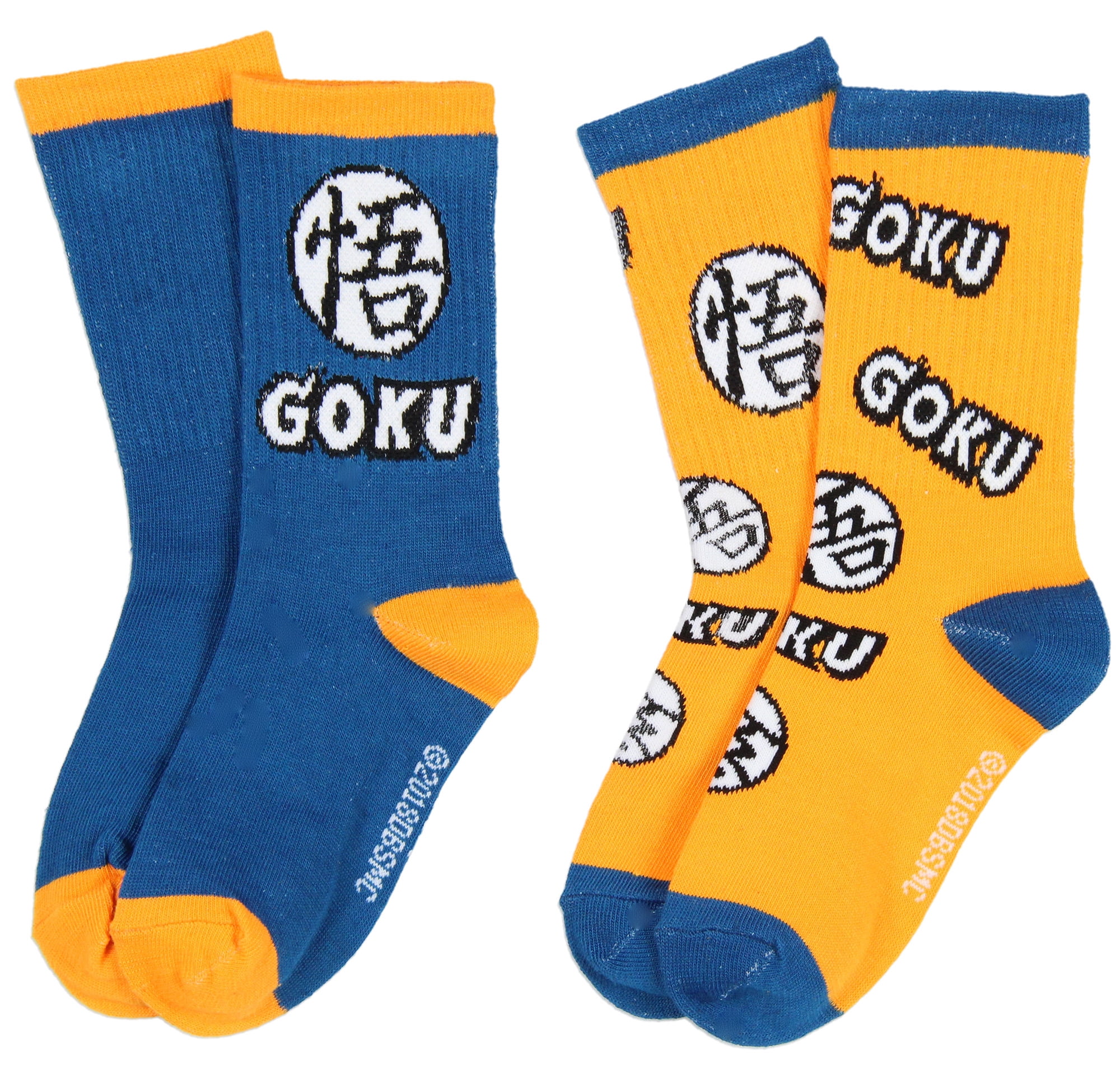 Dragon Ball Z Boys' Socks Goku Kame Symbols 2 Pairs Kids Athletic Crew ...