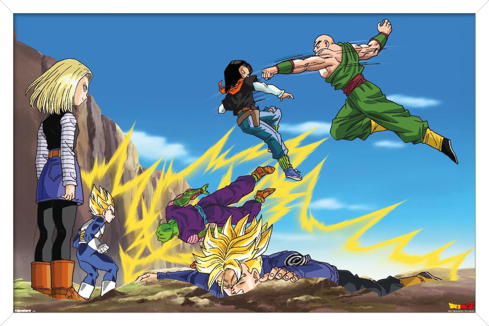 Dragon Ball Z: Cell Saga - Battle Wall Poster, 14.725" x 22.375" Framed ...