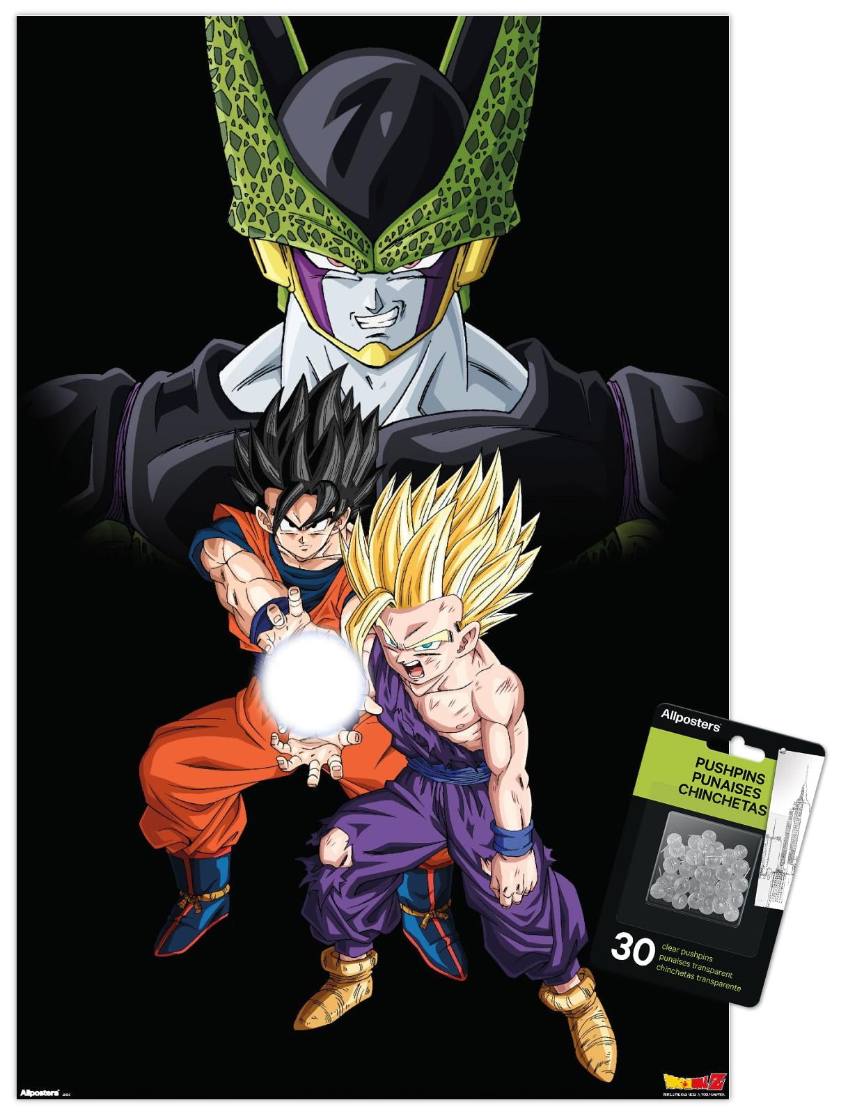 Dragon Ball Z: Cell Saga - Group Wall Poster with Push Pins, 14.725" x ...