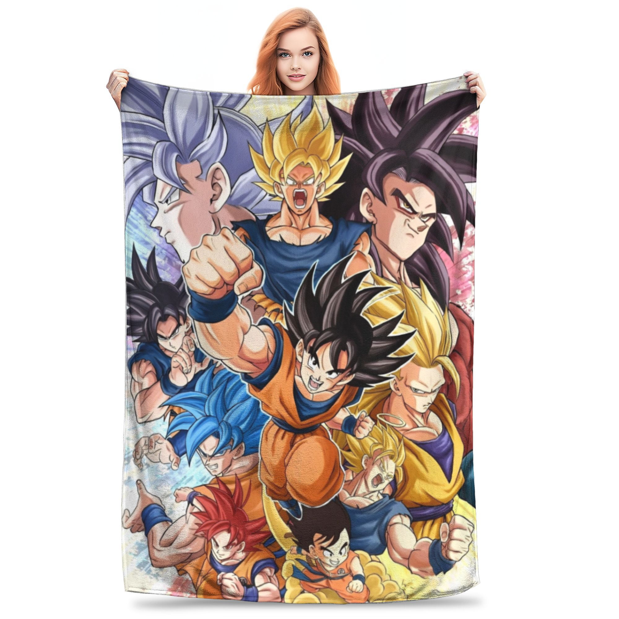 Dragon Ball Z DBZ Anime Blanket DBZ Goku FlannelFlannel single-sided ...