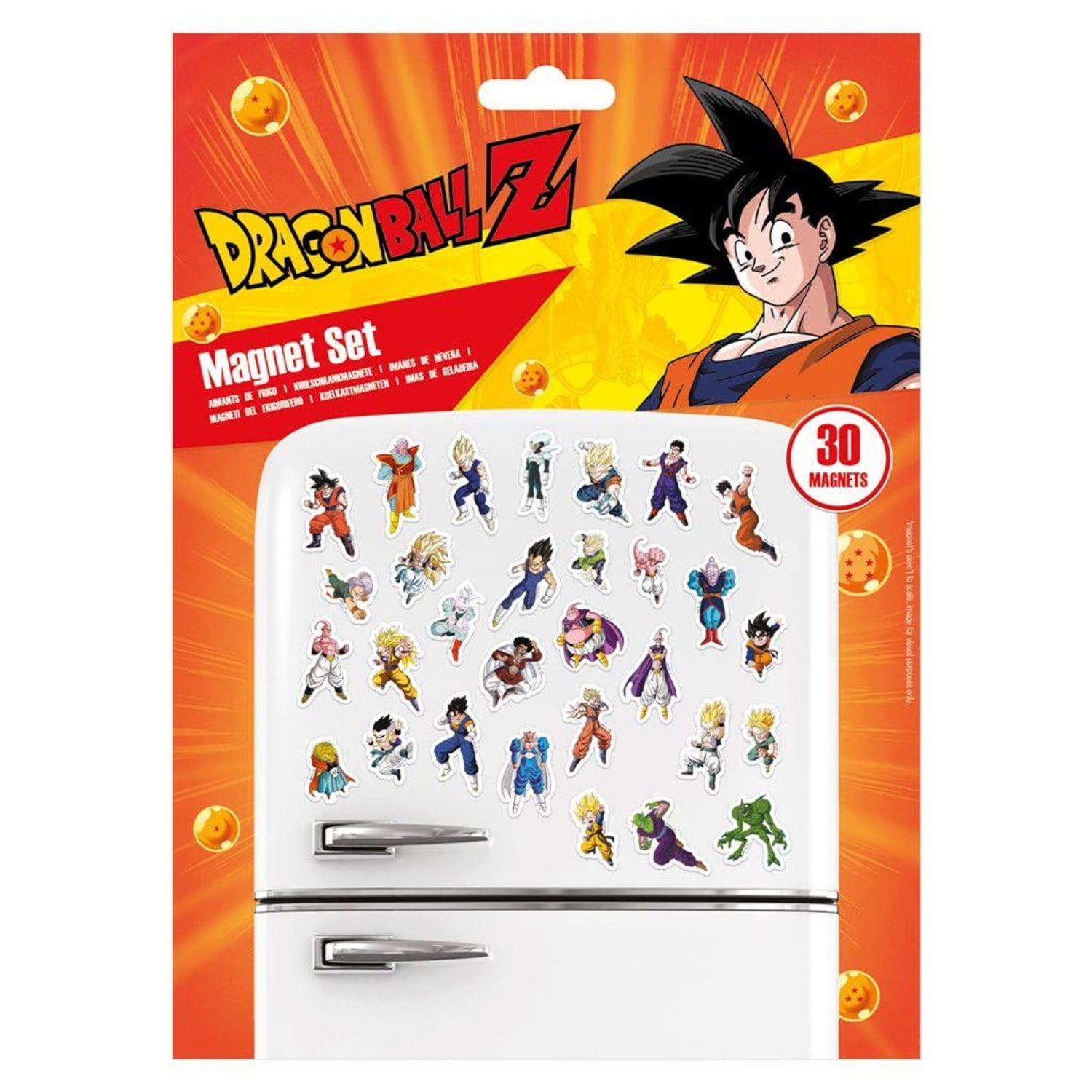 Dragon Ball Z Fridge Magnet (Pack of 30) - Walmart.com