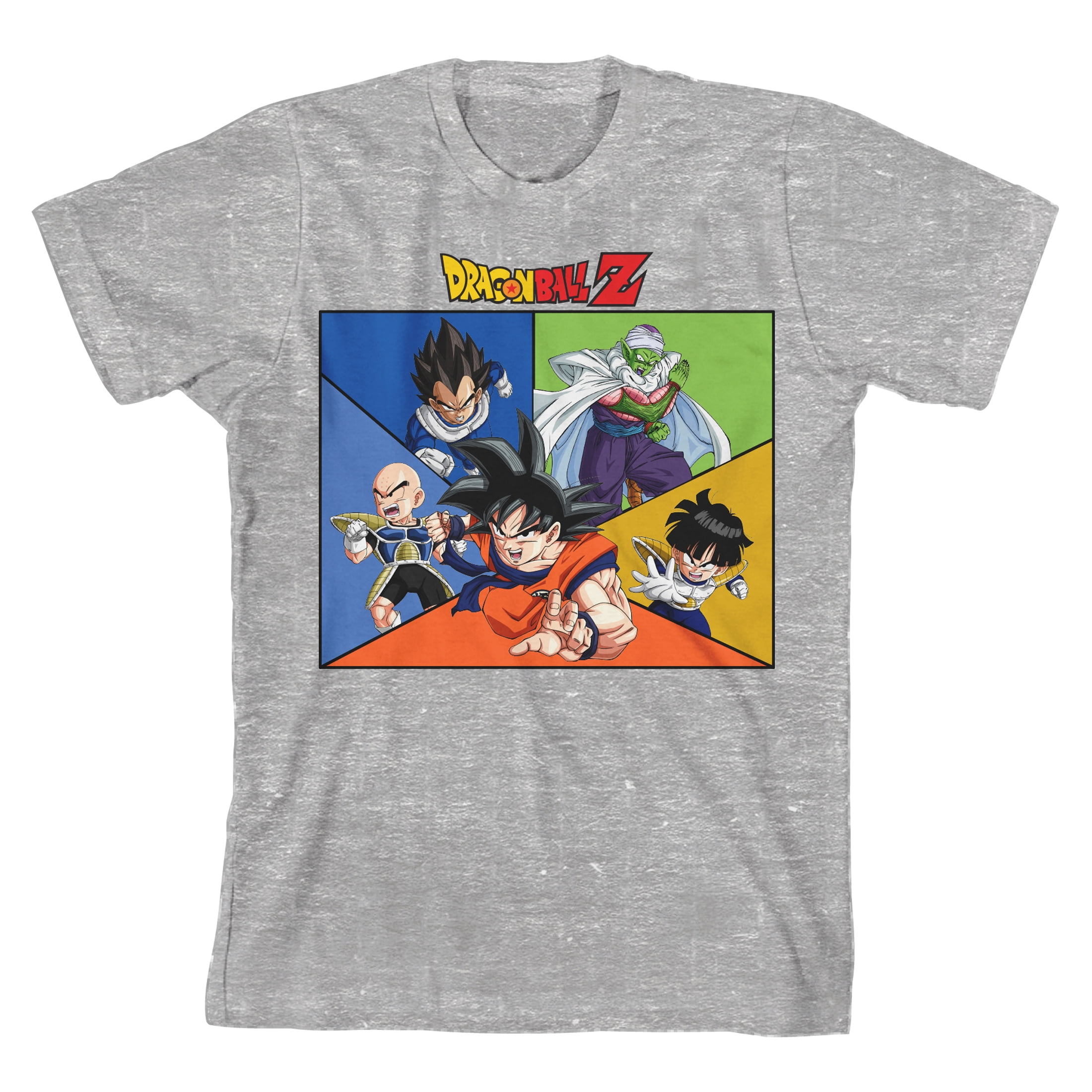 Dragon Ball Z Frieza Group With Colorful Background Boy's Heather Gray ...