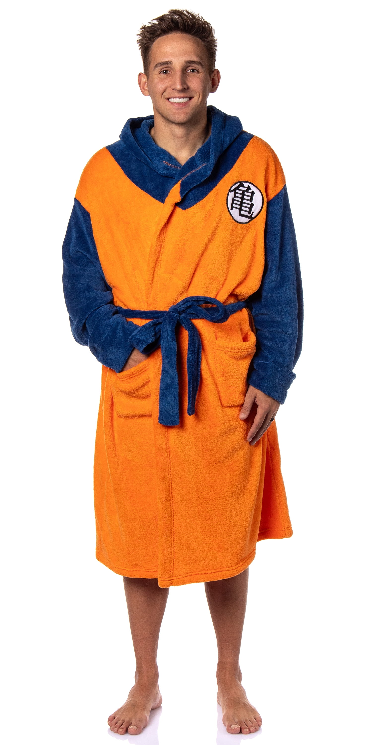 Dragon Ball Z Goku Adult Fleece Hooded Bathrobe for Men And Women ...