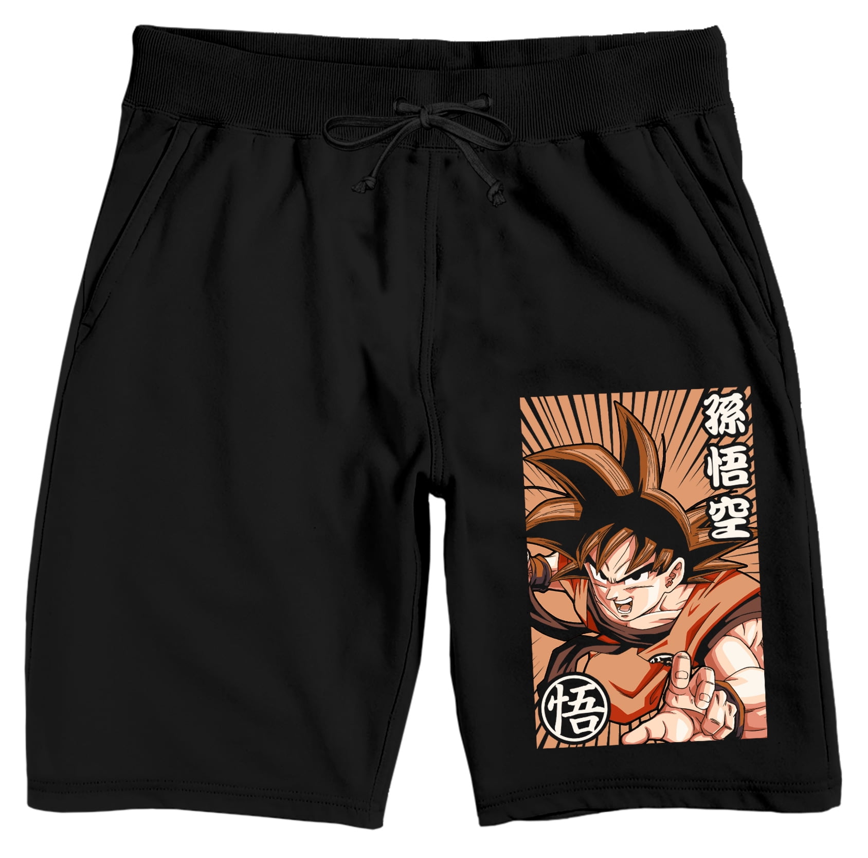 Dragon Ball Z Goku Attack Men's Black Graphic Sleep Pajama Shorts-L ...