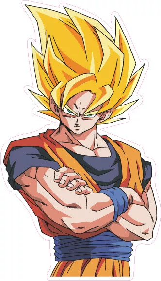 Dragon Ball Z Goku Blonde Hair Sticker Window Decal Phone Decal Water ...